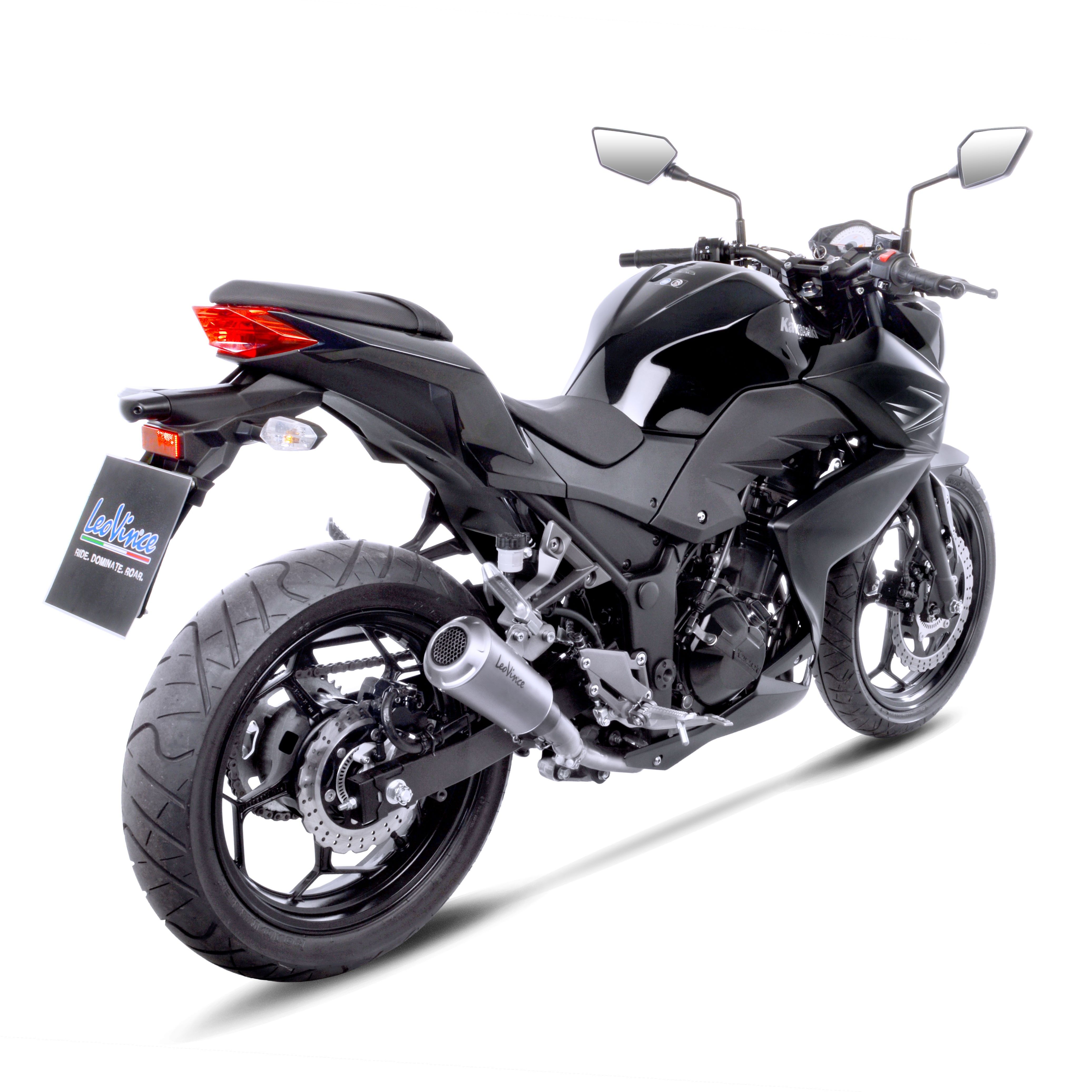 LEOVINCE KAWASAKI Z / NINJA / 250 / 300 / R / ABS / 2013 2016 LV-10 INOX pot échappement NON HOM ...