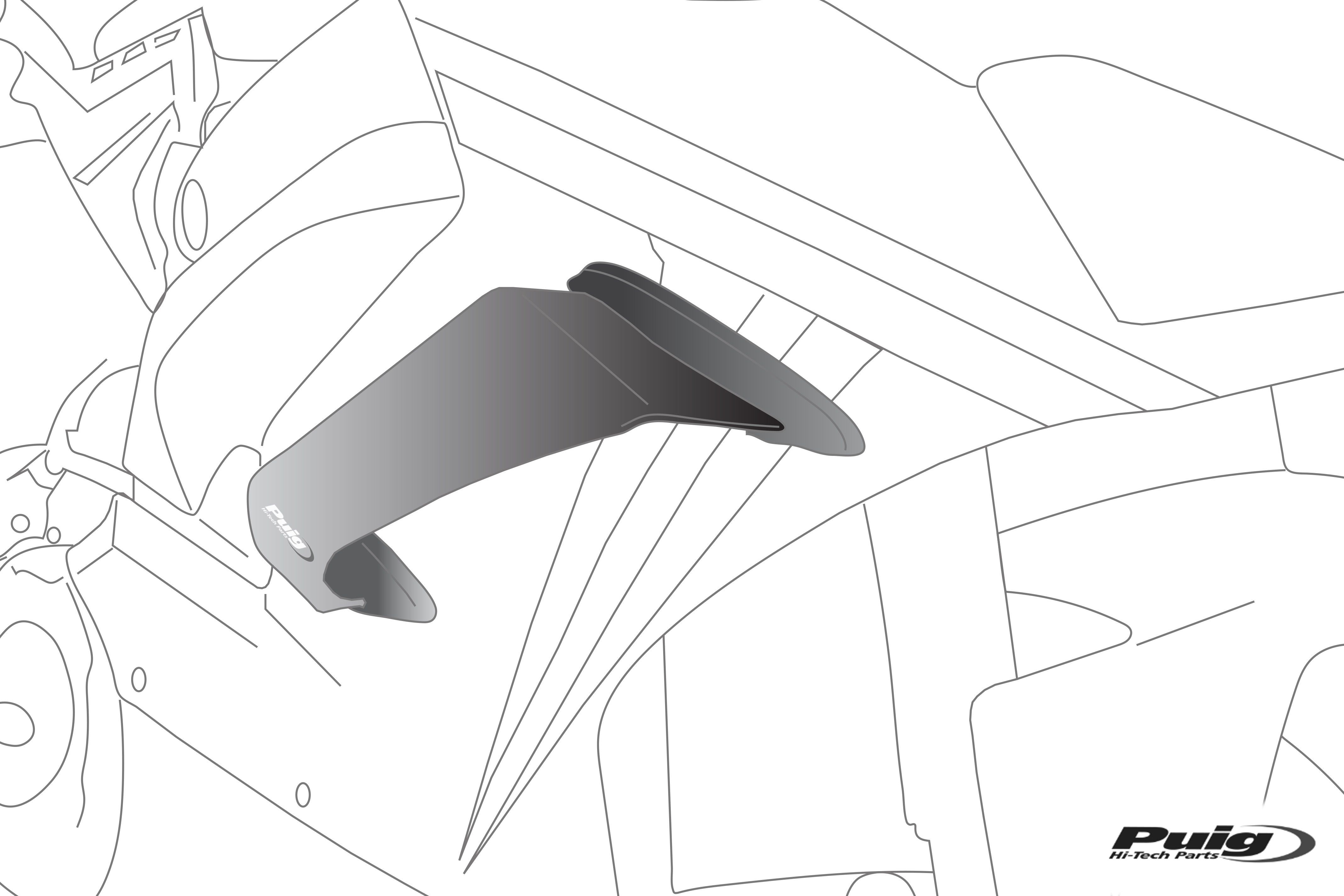 PUIG Downforce RACE naked side spoilers KAWASAKI NINJA 1000 SX / 1100 / ...