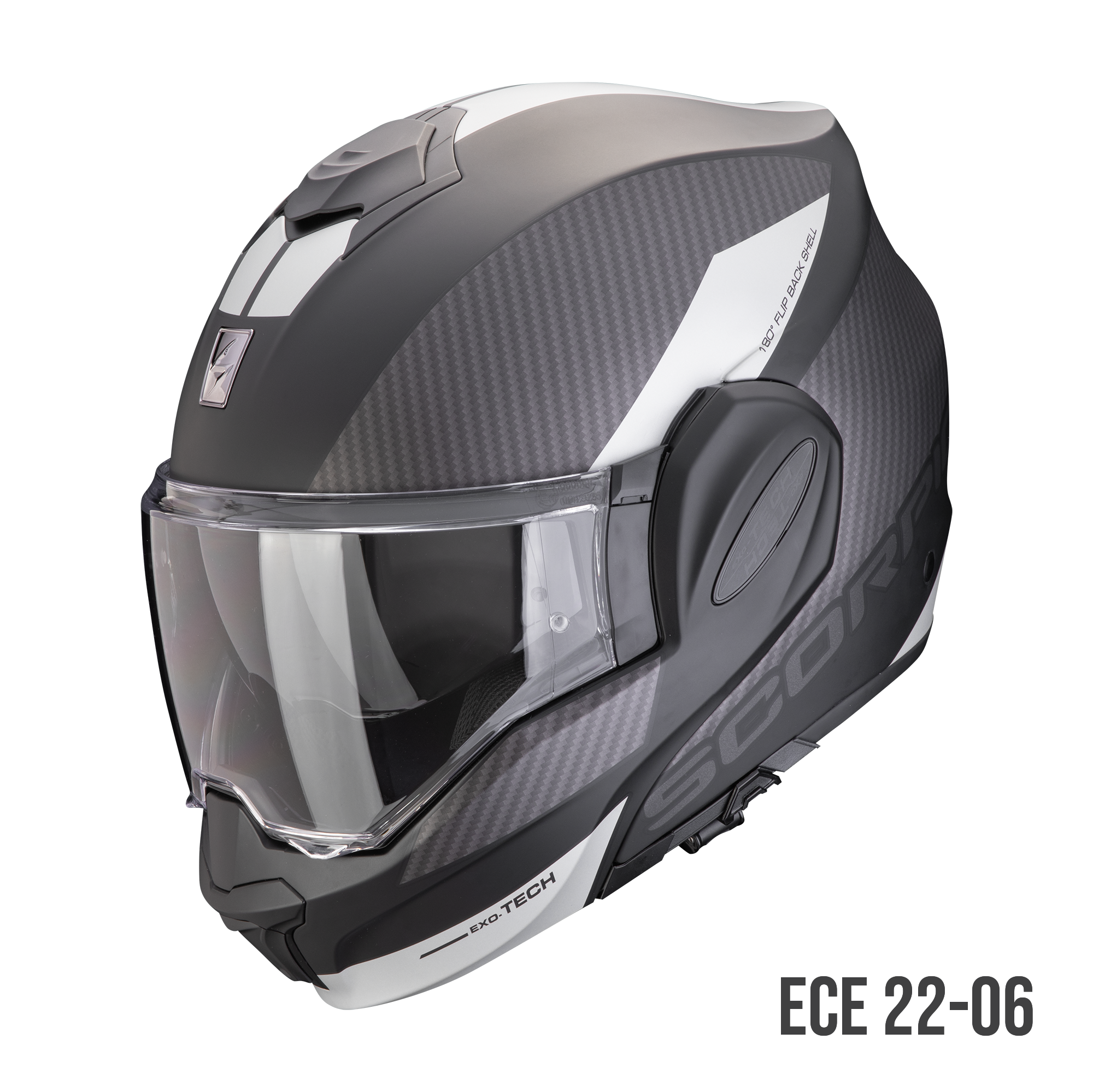 SCORPION flipback helmet EXO-TECH EVO TEAM moto scooter Matte Black ...